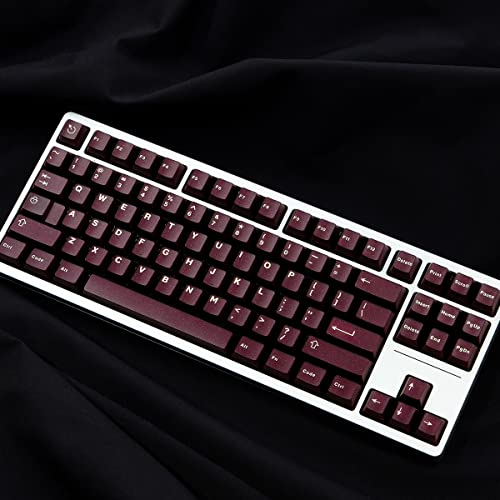 120 Keys Translucent Keycaps Cherry Profile Doubleshot Red Keycaps Set ...