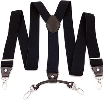 Mens Suspenders with Swivel Hooks on Belt Loops Heavy Duty Adjustable ...