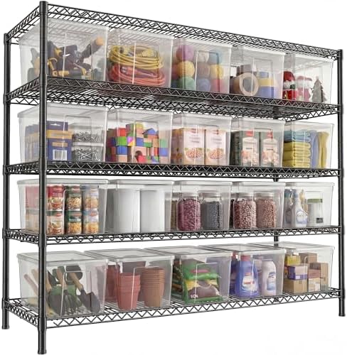 Amazon.com: REIBII 3200LBS Storage Shelves 55.5" W Garage Shelving ...
