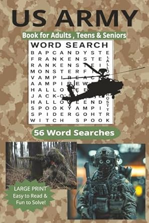 ARMY Word Search: Large Print Military Word Search Puzzles Featuring ...