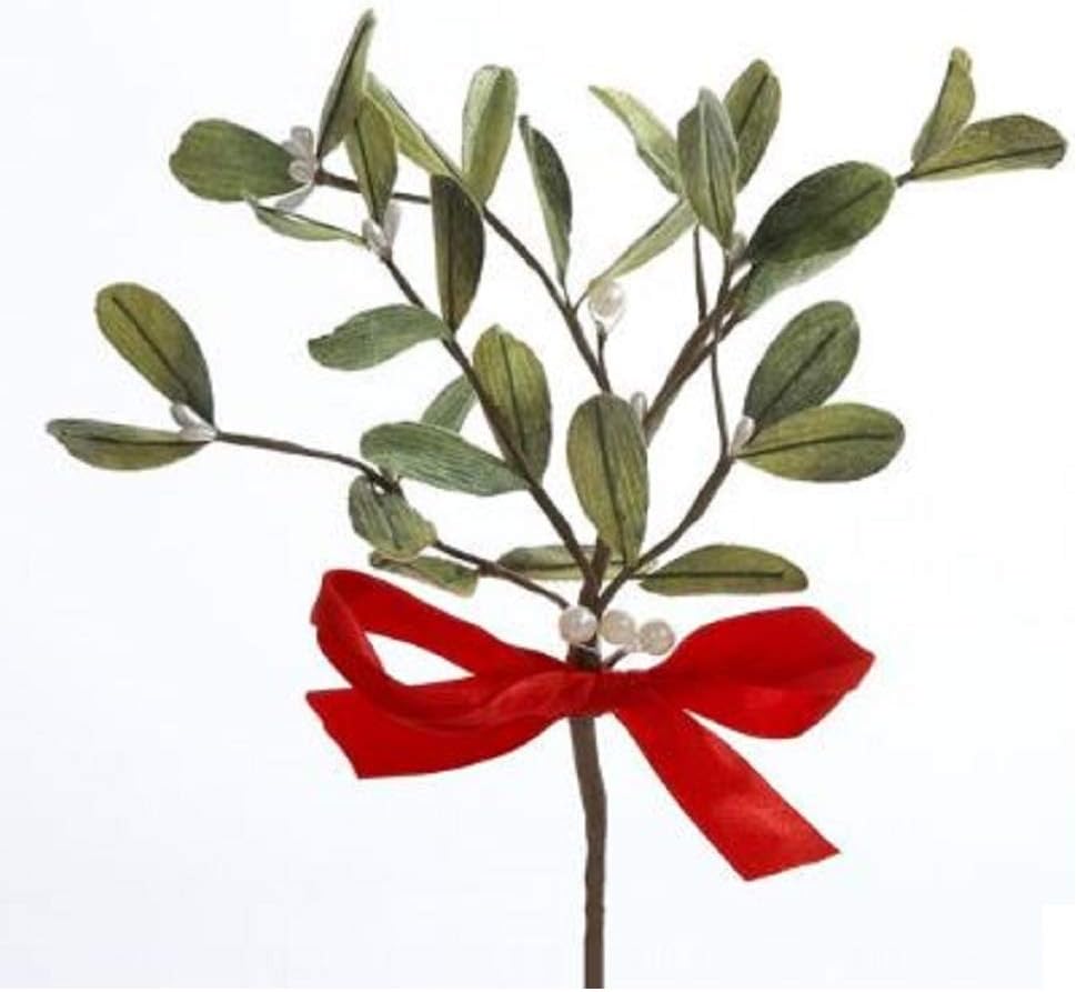 Amazon.com: 14in Artificial Hanging Mistletoe with Berries : Home & Kitchen