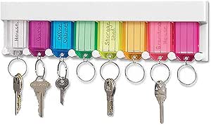 Key Tags with Holder Tags Plastic with Ring Screws & Adhesive Included ...