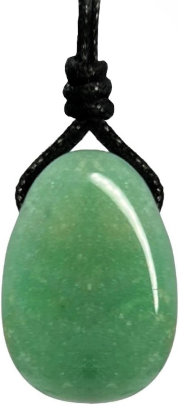 Luck Strings Green Aventurine Crystal Pendant Necklace – Handmade ...