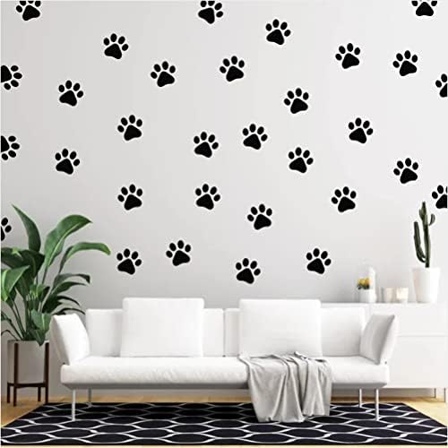 Amazon.com: 32 Pieces Paw Print Dog Wall Decor Decals Vinyl Paw Prints ...