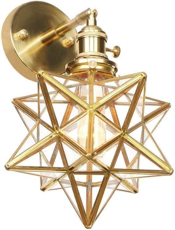 Lamps Moravian Style All Copper Star Wall Sconce Simple Bedroom Bar ...