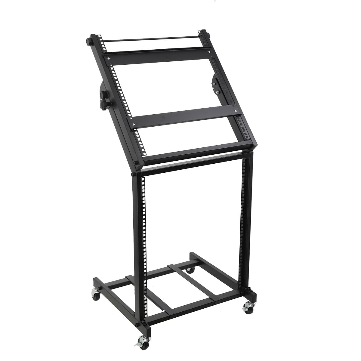 Buy YILIKISS 12U Mobile DJ Mixer Stand Rack Rolling Stand Stage Cart ...
