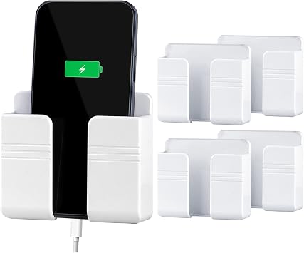 Amazon.com: KEPEHE 4 Pcs Phone Holder Wall Mounted, Phone Stand with ...