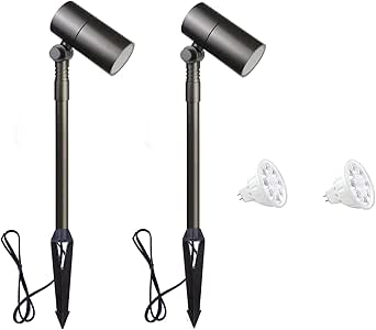 Cheopha 12V Landscape Path Lights, Adjustable Low Voltage Landscape ...
