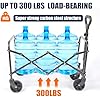 Amazon.com: Foldable Wagon Cart with Wheels Collapsible - 300 LBS Large ...