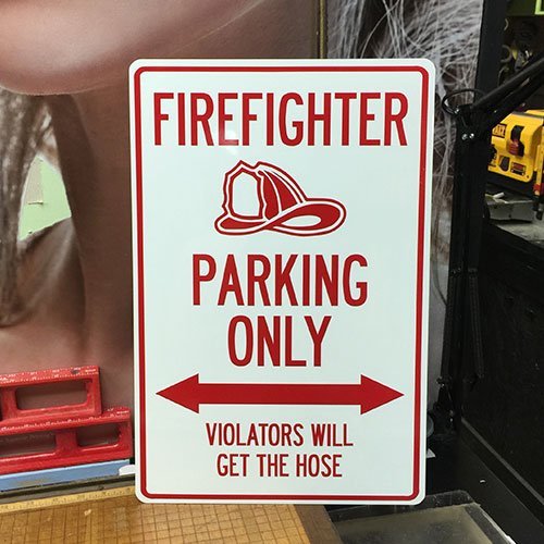 Amazon.com: Firefighter Parking Only Sign : Home & Kitchen