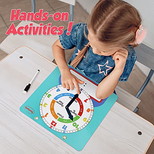Snapklik.com : Magnetic Writable Dry Erase Learning ClockClock For Kids ...
