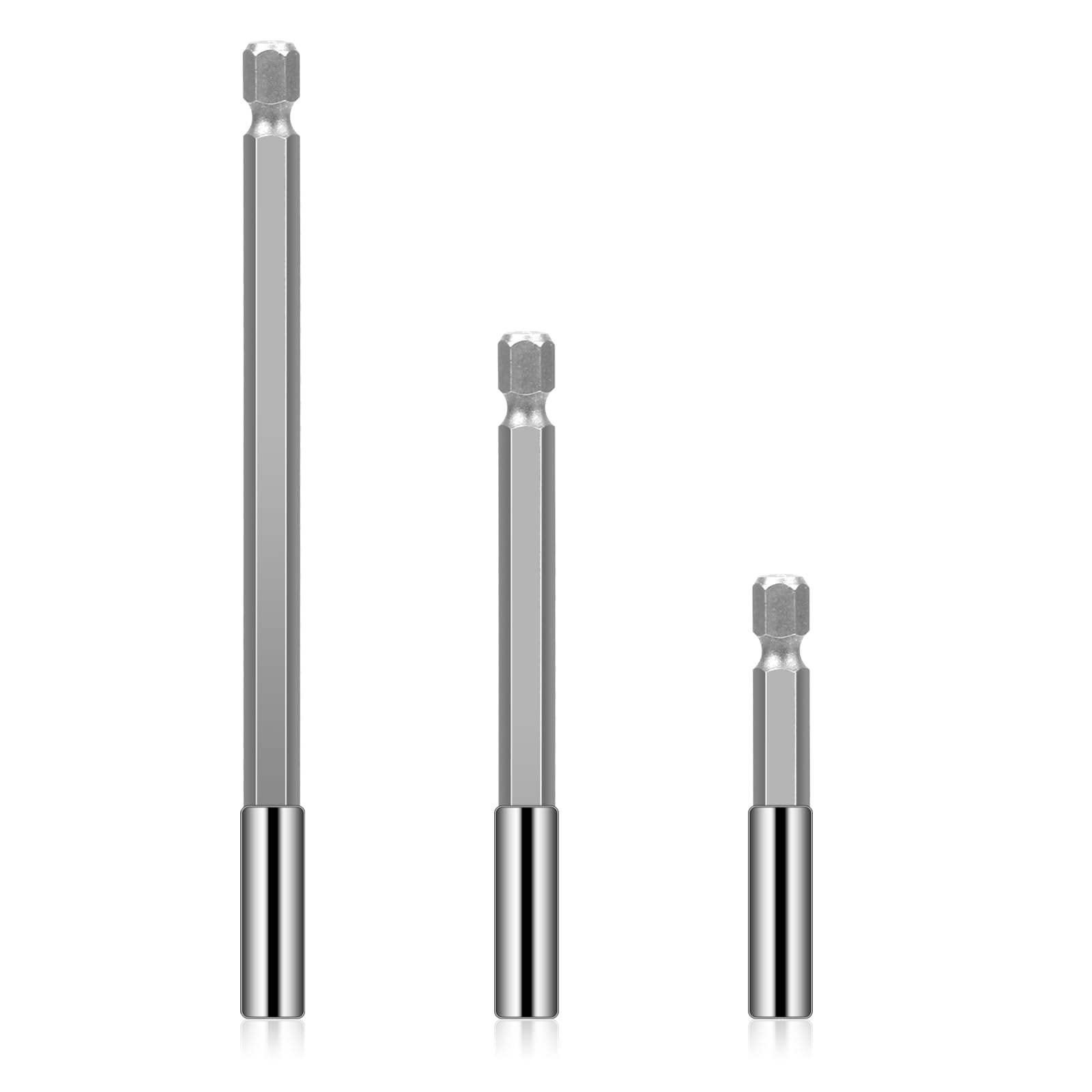 3PCS Magnetic Drill Bit Extension Holder 1/4" Hex Shank Magnetic ...