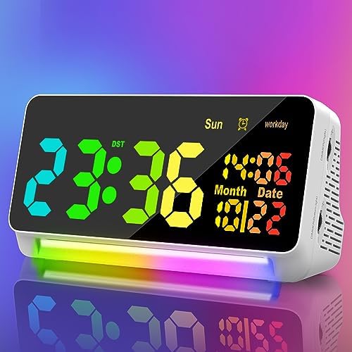 Digiflex 7 LED Pyramid Colour Changing Digital Alarm Clock : Amazon.co ...