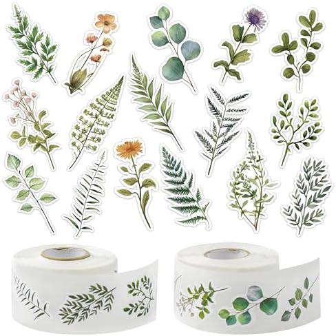 Amazon.com: A1diee Spring Watercolor Flower Stickers Roll - 1000Pcs ...