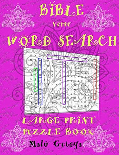 BIBLE verse WORD SEARCH LARGE PRINT PUZZLE BOOK: Religious word search ...
