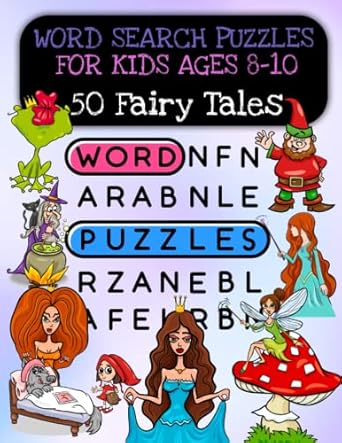 Word Search Puzzle Book for Kids Ages 8-10: 50 Large Print Word Search ...
