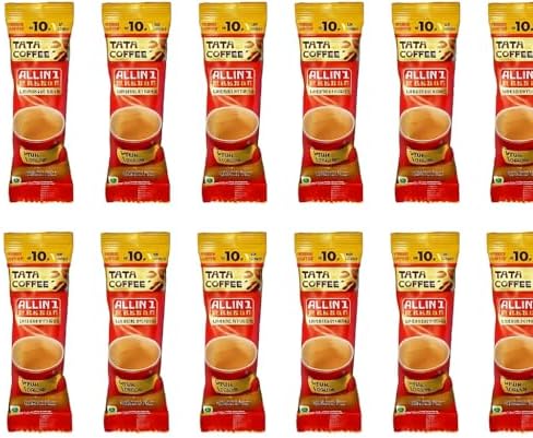 Tata Coffee All in one premix Sachet Pack of 15 just add hot Water ...