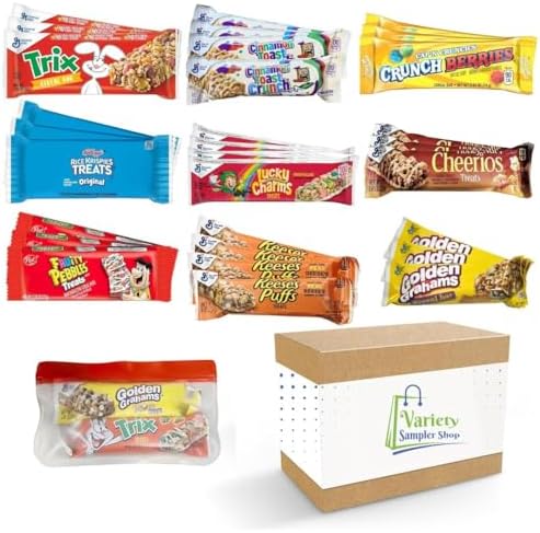 Amazon.com: Cereal Bars Variety Pack Breakfast Food Snack Box 30 ...
