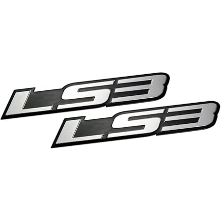 Amazon.com: ERPART LS3 Embossed Silver on Black Real Aluminum Auto ...