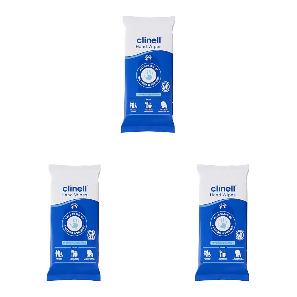 Clinell Antimicrobial Hand Wipes for Cleaning & Disinfecting ...