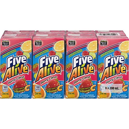 Amazon.com : Five Alive Berry Citrus Juice Box (8-Pack) 6.7Oz {Imported ...