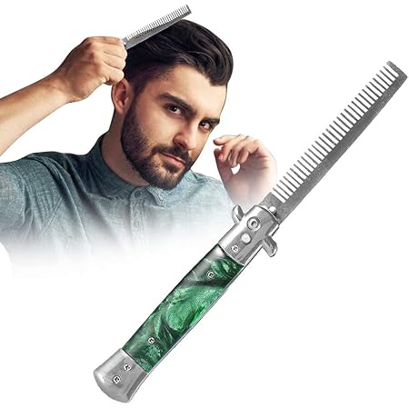 Amazon.com : Switchblade Comb Pocket Knife Hair Brush Automatic Push ...