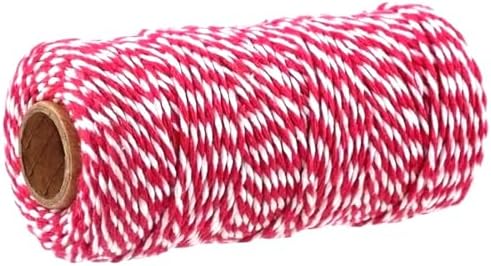 Amazon.com: HOKI Cotton Bakers Twine Red & White 100M (328 Feet ...