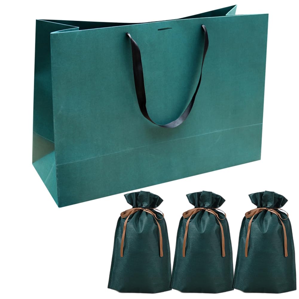 Amazon | REDICE 紙袋 特大 手提げ袋 高見え 引き出物袋 横型 【人気正規品】【2024新型】 巾着袋付き 厚手タイプ 50* ...