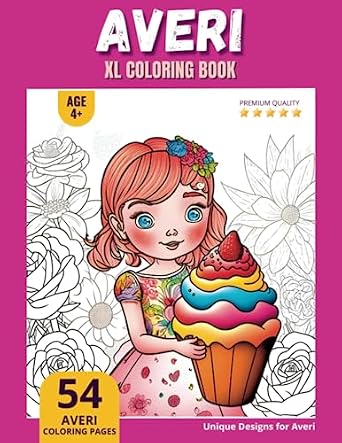 Averi Coloring Book: Perfect Personal Name Gift - XL Edition - Age 4 ...