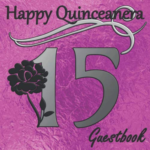 Amazon.com: Happy Quinceanera 15 Guestbook: 15th Quince Birthday Party ...