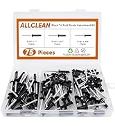 Amazon.com: ALLCLEAN 3/16" x 1" Tri-Fold Rivets Assortment - 120Pcs ...