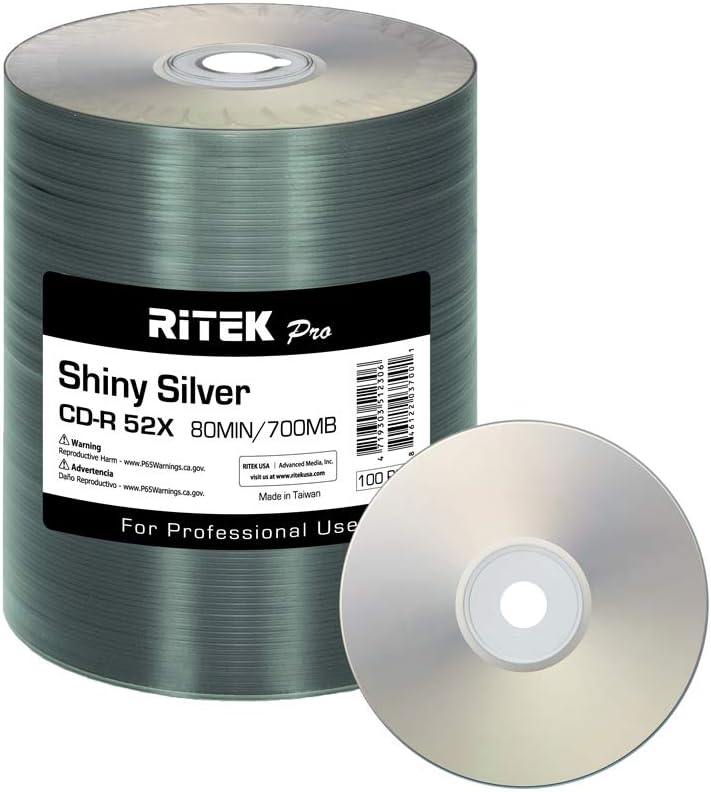 Amazon.com: MediaPro Blank CD - Professional Grade Silver Thermal ...