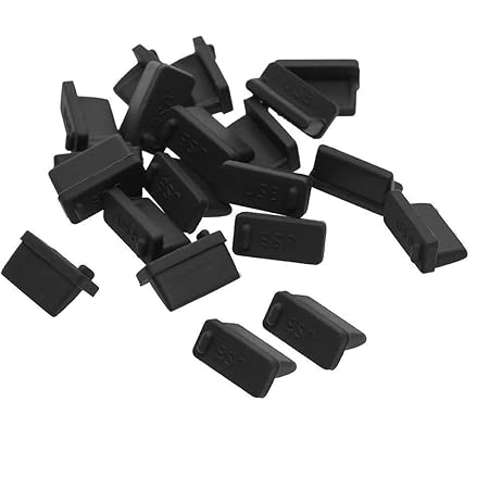 Amazon.com: T Tulead Black USB Port Anti-Dust Plug PE Plastic Plug ...