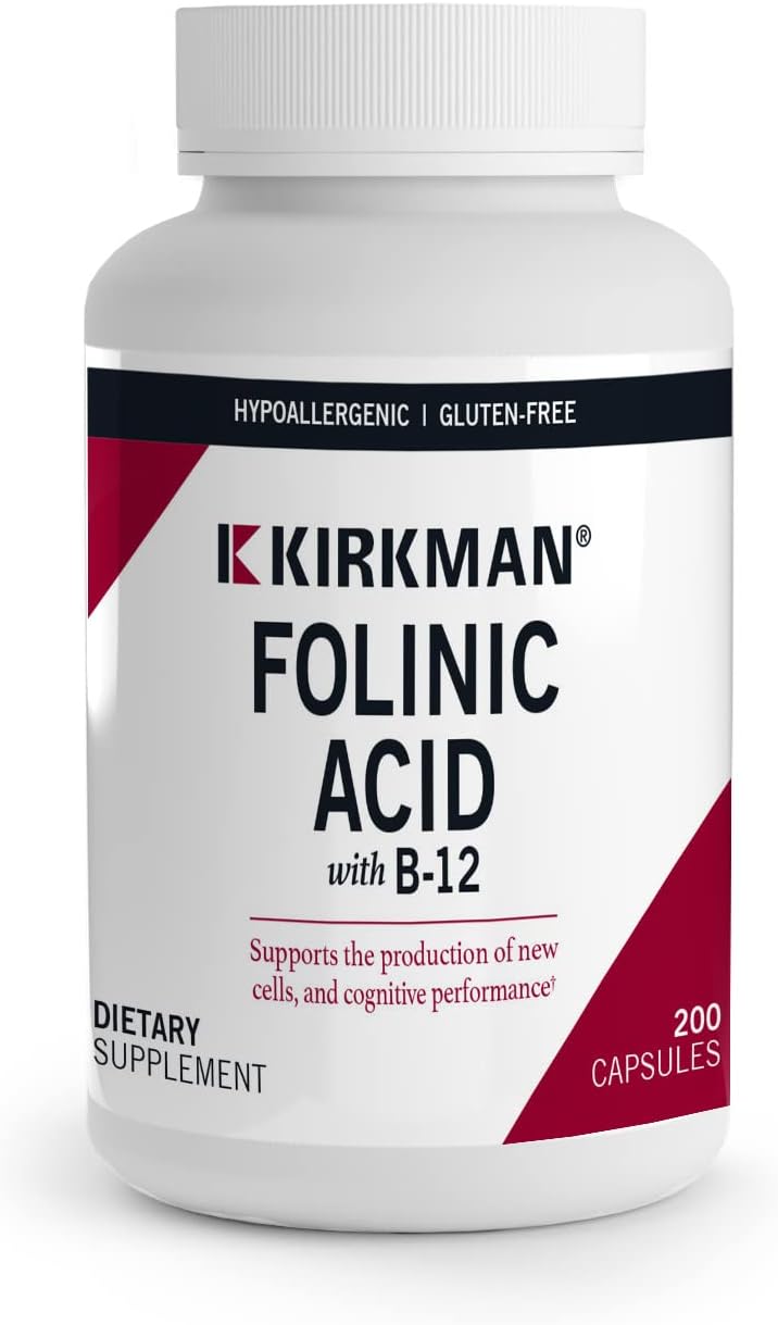 Folinic Acid w/B-12, Hypoallergenic, 200 Capsules : Amazon.com.au ...