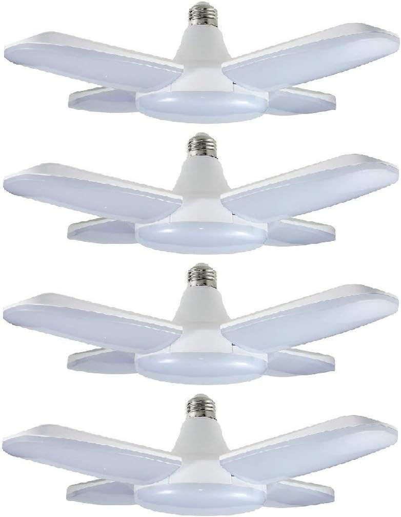 Grip 8000 Lumens LED Screw-In Garage Light, 360 Degree Adjustable ...