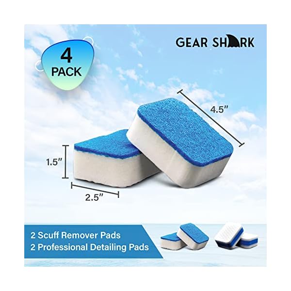 GEAR SHARK Marine Scuff Erasers | Magic Scuff Remover Sponge Pads for ...