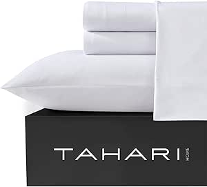 Amazon.com: Tahari Home - Sheets, 6-Piece Sheet Set with Matching ...