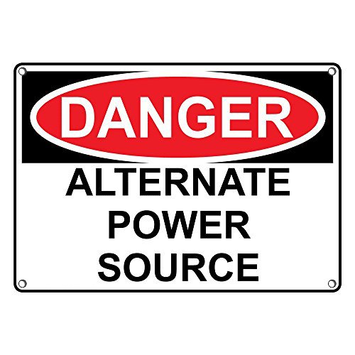 Amazon.com: Weatherproof Plastic OSHA Danger Alternate Power Source ...