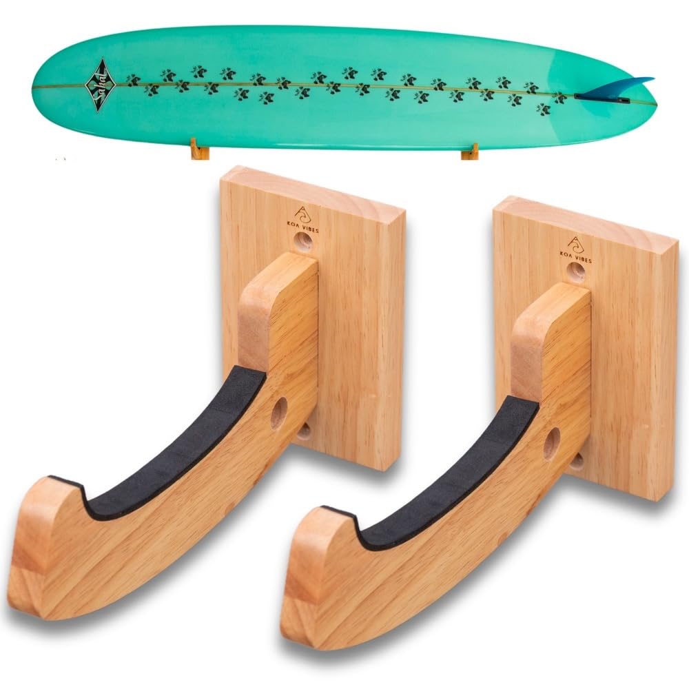 Amazon.com: Koa Vibes - Wood Surfboard Wall Mount and Snowboard Wall Mount - Versatile Heavy ...
