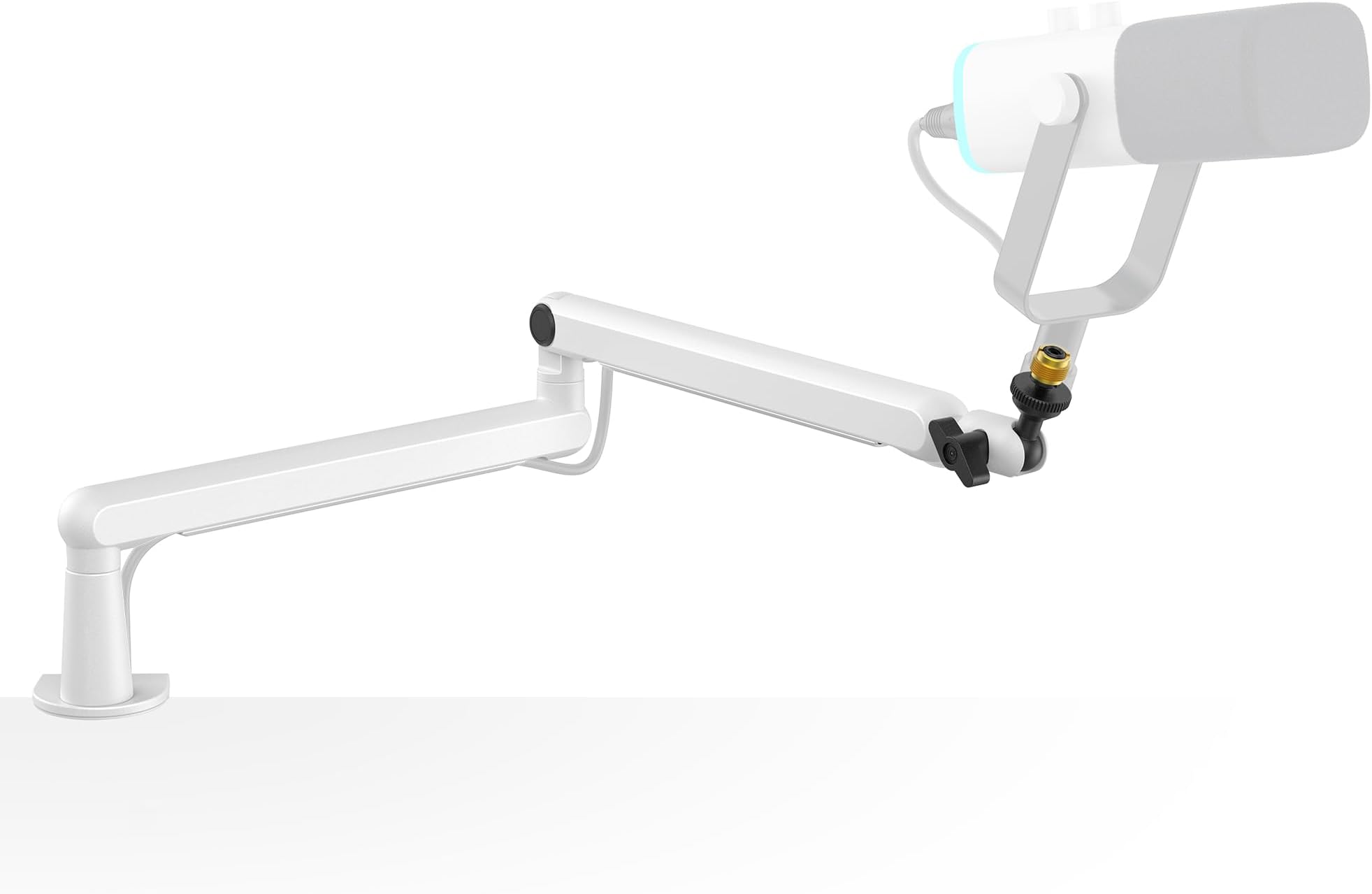 FIFINE Low Profile Boom Arm, Adjustable Microphone Arm with Hidden ...