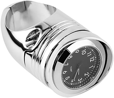 Amazon.com: TCMT Aluminum 1 1/4" 1.25'' Chrome Handlebar Mount Clock ...
