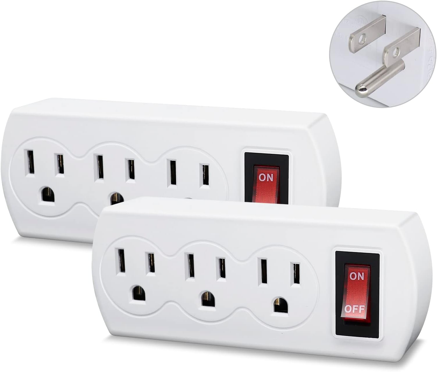 Amazon.com: 3 Outlet Wall Adapter Extender, Outlet Extender Wall Tap ...