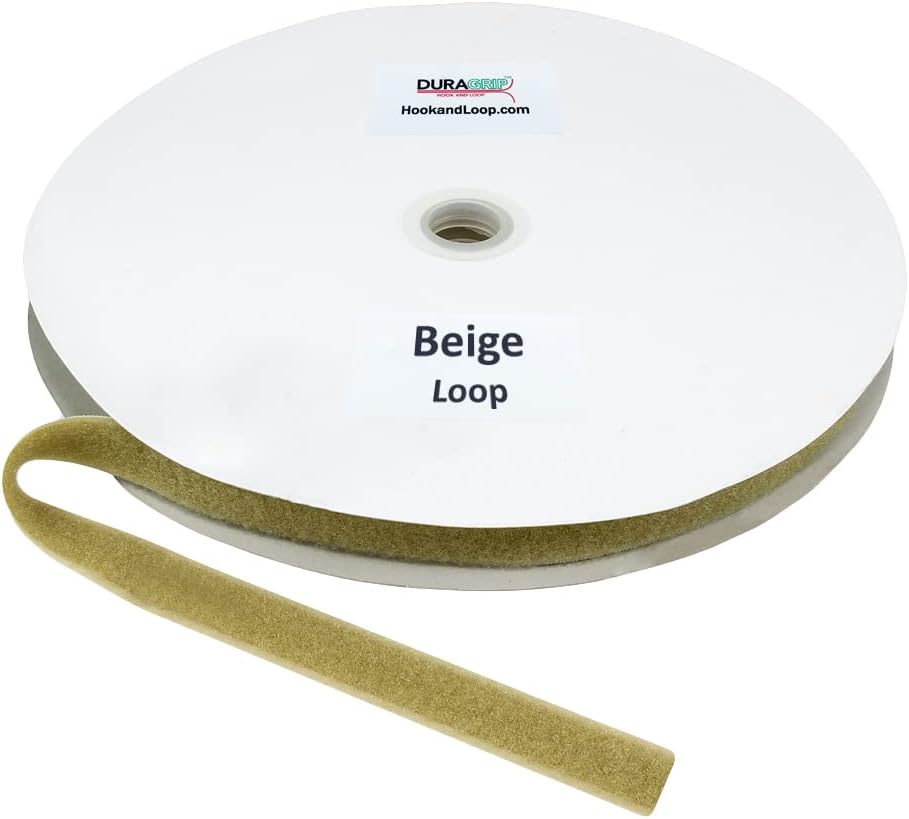 Amazon.com: DuraGrip® Brand - 3/4" Beige Loop Sew-On | Loop Side Only ...