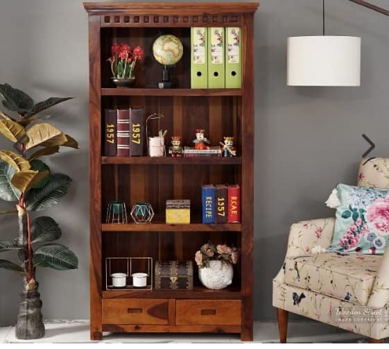 SHRI RAM ENTERPRISES Solid Wood Open Book Shelf (Finish Color - Light ...