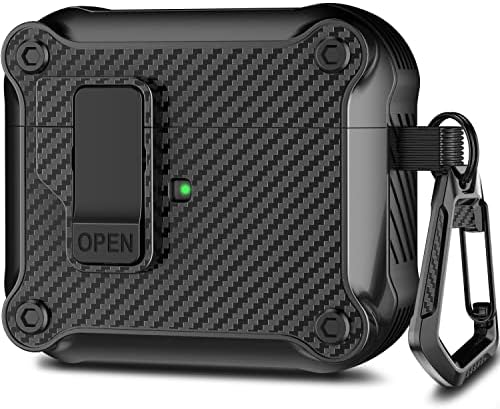 R-fun Airpods 3rd Generation Case with Automatic Secure Lock Clip ...