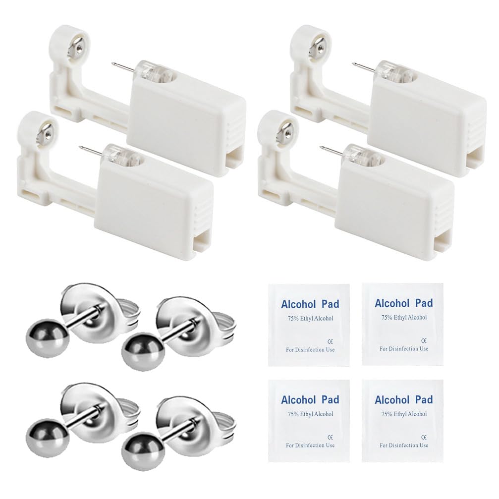 Amazon.com: Self Ear Piercing Kits – 4 Pack Disposable Self Ear ...