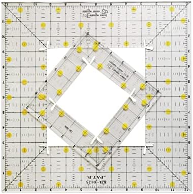 Clear Square Acrylic Quilting Ruler for Fabric Cutting, Sewing & Crafts ...
