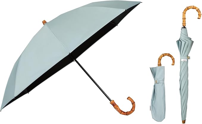 Amazon.co.jp: 【2025】最強の日傘 日傘 UVO（ウーボ）CALM 2段折 無地mini ブルー 《遮光率100%・UVカット率100%・UPF50＋・晴雨兼用・耐風・遮熱 ...