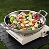 Amazon.com: DELARLO 13 Inch Tri-Ply Stainless Steel Paella Pan With Lid ...