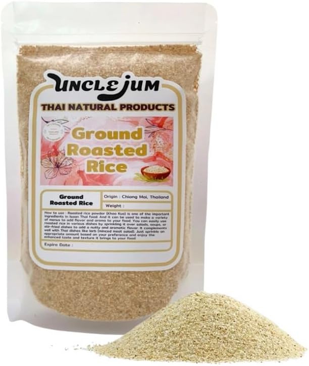 Amazon.com : 3 oz.Thai Ground Roasted Rice (Khao Khua) Laab Namtok Jaew ...
